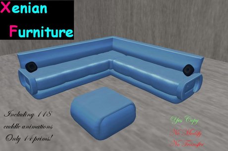 Second Life Marketplace - Xenian Bubble Living Room Set Blue